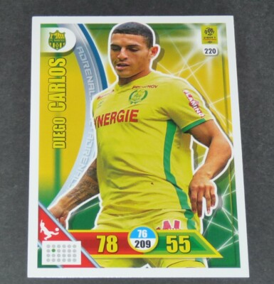#220 CARLOS BEAUJOIRE FC NANTES CANARIS PANINI FOOTBALL ADRENALYN CARD ...