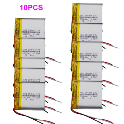10PCS 3.7V 1800mAh 6.66Wh Li-Polymer Li Battery 804040 NTC 3-Wires ...