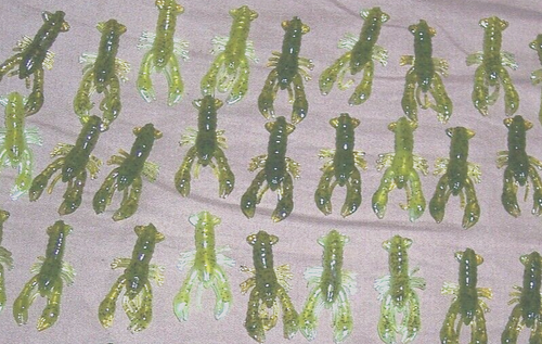 80 Baby Crawdad Fishing Lure 1.5" Crawfish Crappie Lure Perch Lure ...