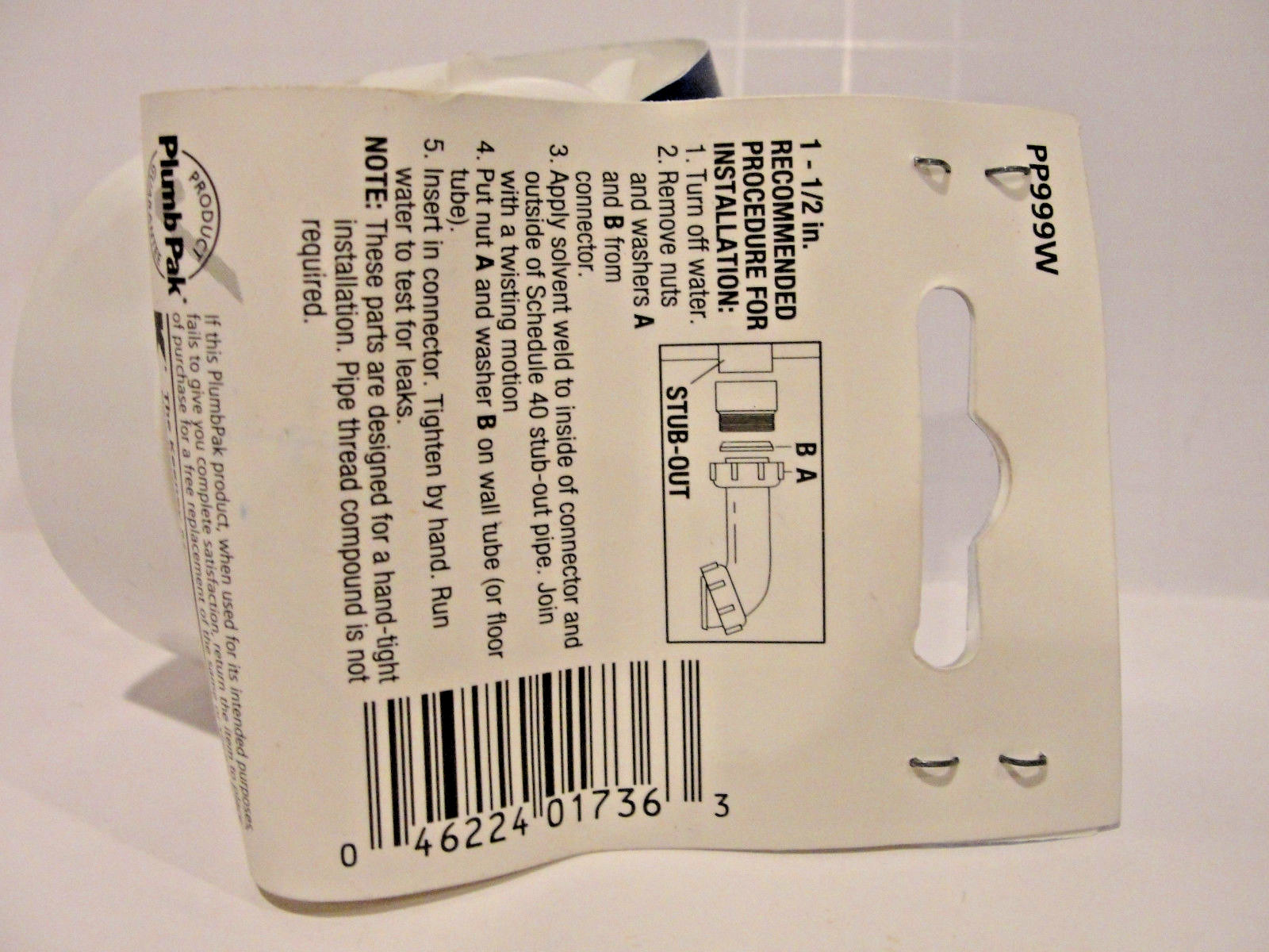 PlumbPak PP999W Connector 1-1/2-Inch Marvel Connector | eBay