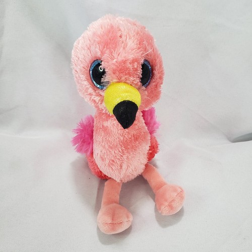 Ty Beanie Boos GILDA Pink Flamingo Plush Stuffed Animal Blue Eyes 8 ...