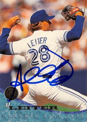 Al Leiter autographed baseball card (Toronto Blue Jays) 1994 Leaf #95 ...