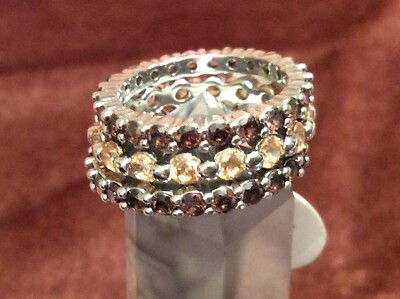 Bomb Party Farmhouse Unicorn Champagne & Chocolate CZ Rhodium Ring SZ 5 ...