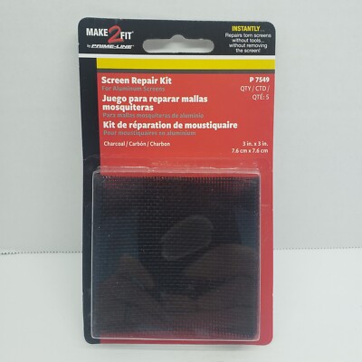 Prime Line Screen Repair Kit for Aluminum Screens 5 pcs. Charcoal #P ...