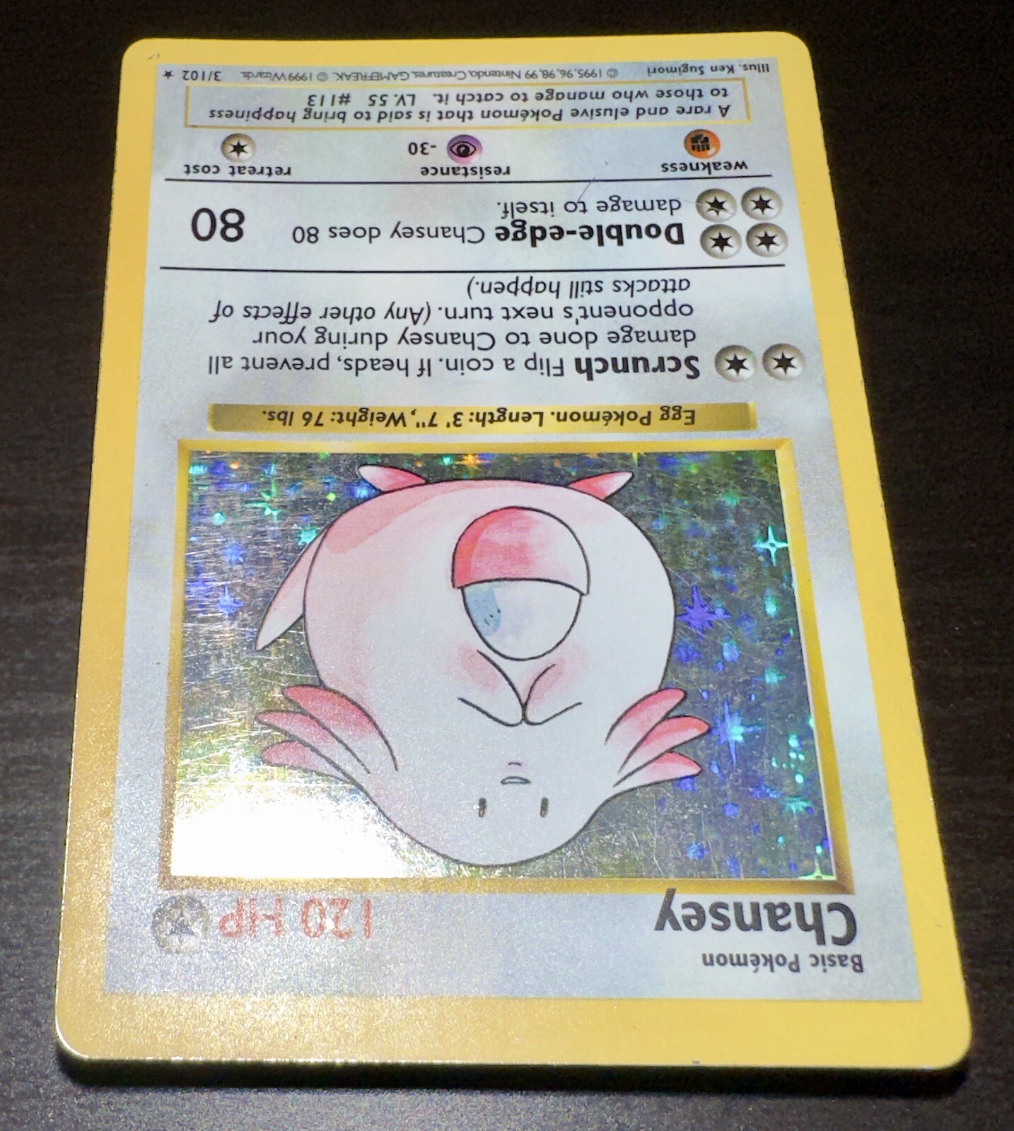 Pokémon TCG Chansey Base Set 3/102 Holo Shadowless Holo Rare | eBay