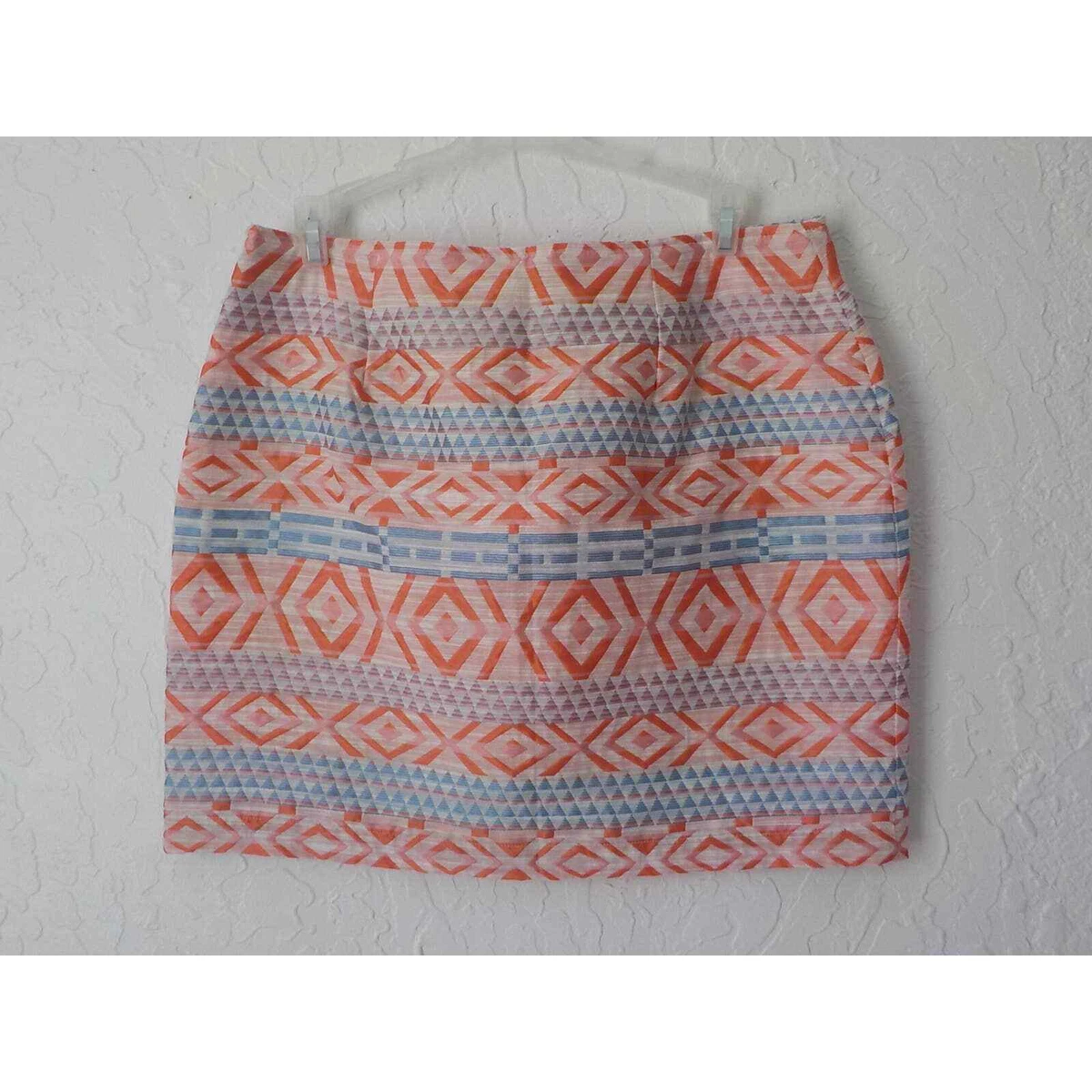 Orange Aztec Print Skirt