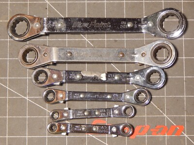 Blue Point 6Pc Offset Double Box Ratchet Ratcheting Wrench Set 1/4" - 7 ...