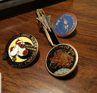 A Lunar Lot - Pins and Tie Clip - Apollo IX, Apollo XIII, Backyard ...