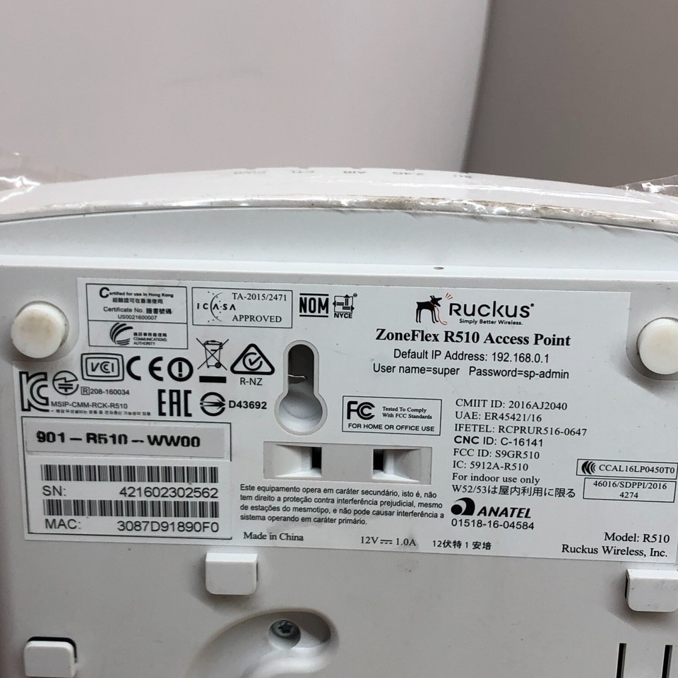 LOT-2 Ruckus ZoneFlex R510 Wi-Fi Access Points - White | eBay