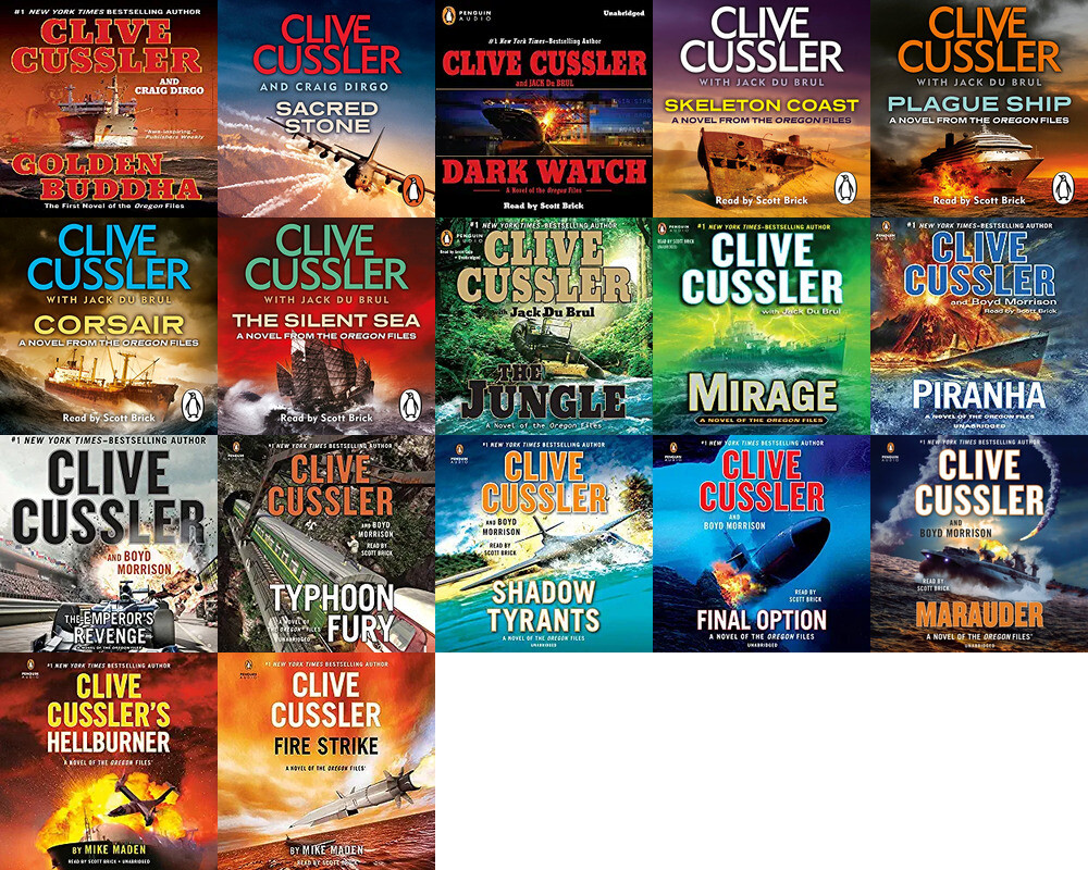 The OREGON FILES Series By Clive Cussler (17 Audiobook 221 hr ...