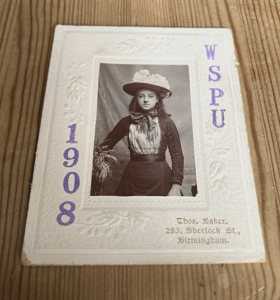 SUFFRAGETTE VOTES FOR WOMEN WSPU BIRMINGHAM MEMBER'S CABINET PHOTOGRAPH ...