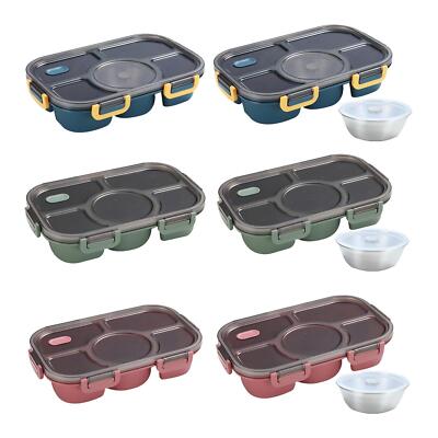 Portable Lunch Box Multi Compartment Food Container for Office | eBay ...