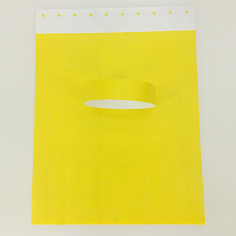 100Pcs Colours Tyvek Wristband Disposable Paper Wristbands Recognition ...