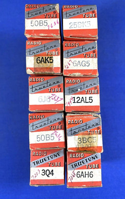 10 NOS TRUETONE Radio Tubes ~ All Different, Original Boxes | eBay