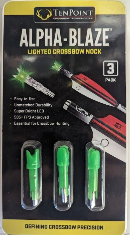 1 3pk. TenPoint Alpha-Blaze Lighted Nock System! carbon crossbow bolt ...