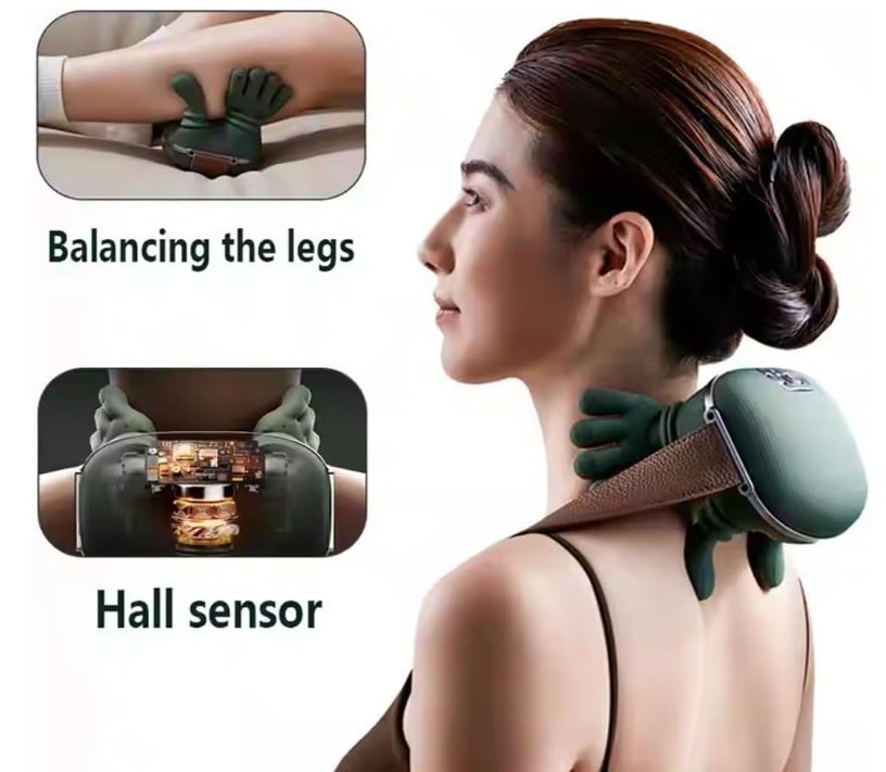 Neck Shoulder Massager,Simulated Human Hand Cervical Trapezius Massager ...