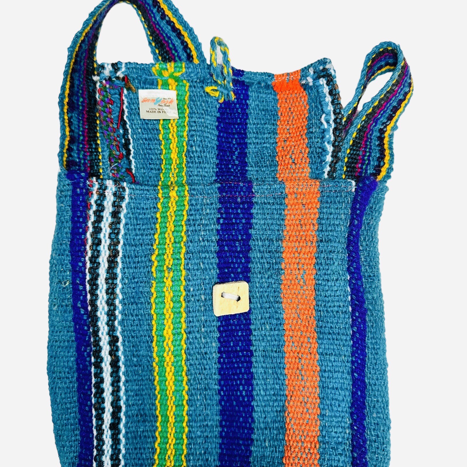 Made In PERU vian Crossbody Purse Bag 100% Wool Handmade Fair Trade Colorful EUC | eBay