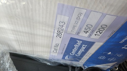 CenterRad Type 22 (DG) Radiator 450mm X 1200mm boxed collection only ...