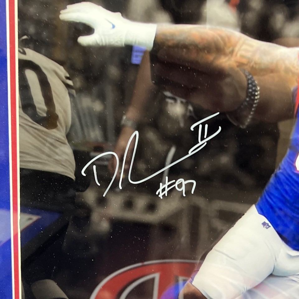 Dexter Lawrence Autographed & Framed 16x20 Photo New York Giants ...
