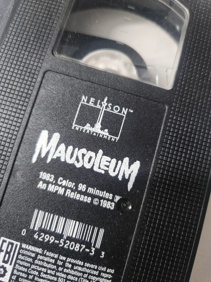 Mausoleum Horror Movie VHS Rare Early Print Nelson Entertainment Evil ...