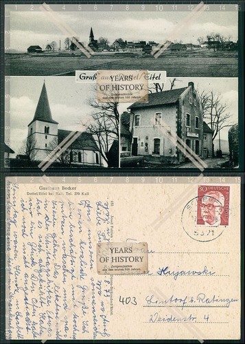 Foto AK Dottel Kall Euskirchen Gasthof Kirche Dorfansicht | eBay