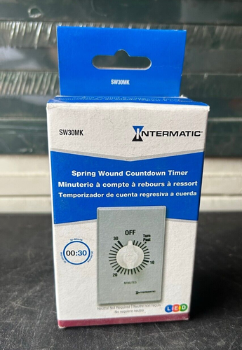 Intermatic 20-Amp 30-Minute Indoor In-Wall Spring Wound Timer, Gray # ...