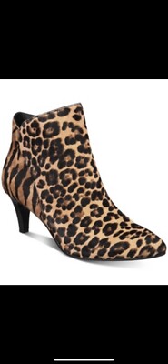 Alfani Women’s Harper Kitten Heel Booties Size 6.5 New In Box Leopard ...