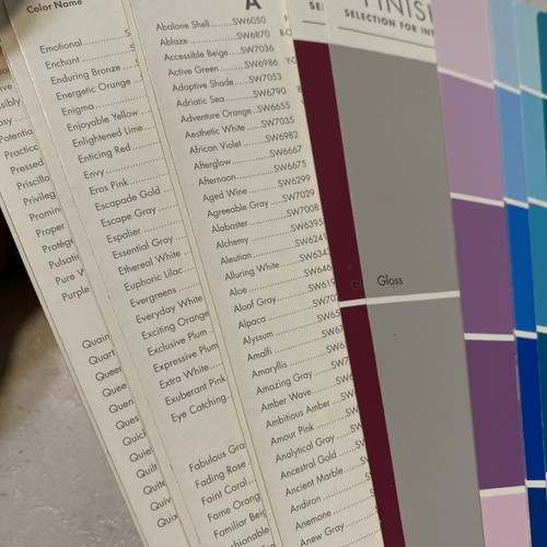2001 Sherwin Williams Paint Color Sample Swatch FAN DECK 657-2846 CS 10 ...