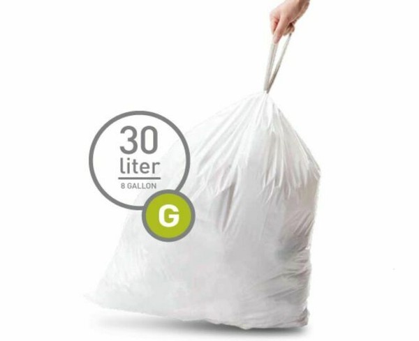 simplehuman Code G Bin Bags X 100 Custom Fit Liners 30l for sale online ...