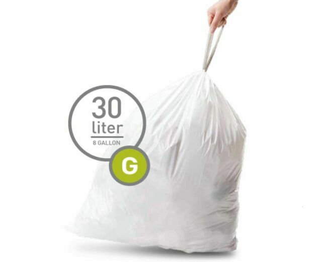 simplehuman Code G Bin Bags X 100 Custom Fit Liners 30l for sale online ...