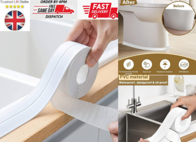 3.2M Bath Kitchen Caulk Tape Sealant Strip PVC Self Adhesive Toilet ...