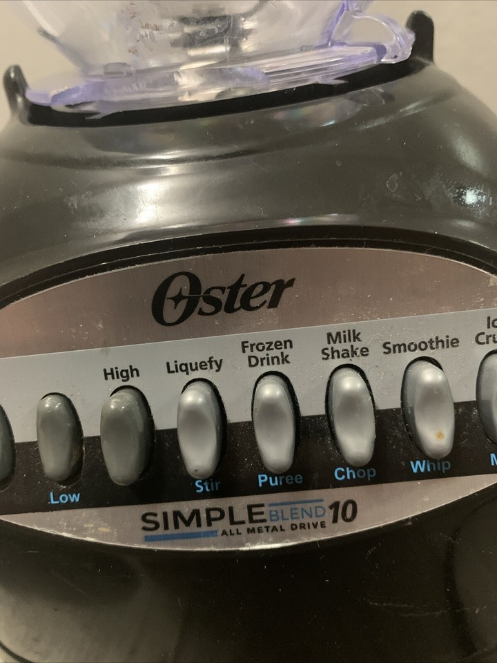 Oster Simple Blend 10 Blender 5 Speed Black Base w Lid Works Great ...
