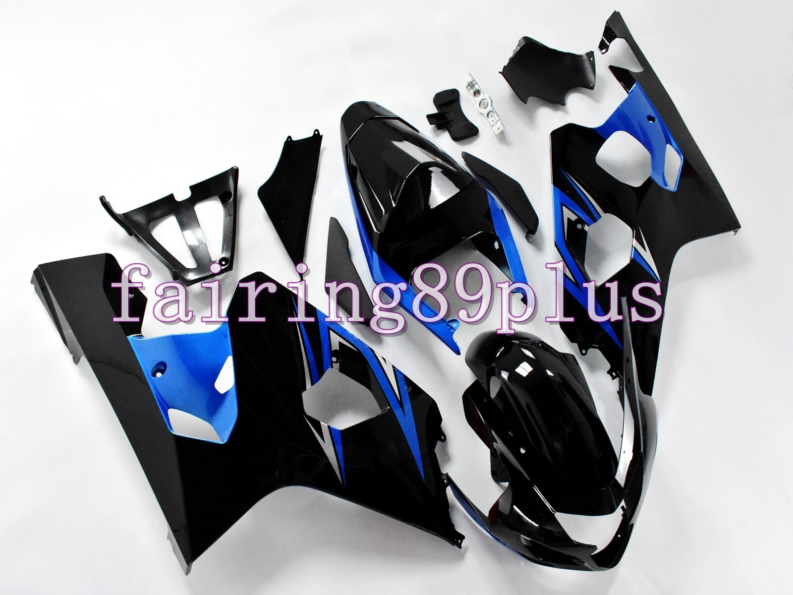 Blue Black ABS Injection Bodywork Fairing Kit Fit for 2004-2005 GSXR600 ...