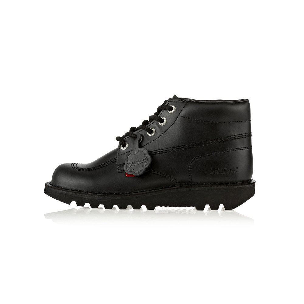 Kickers Classic Hi Black/Black Patent Boots Unisex, Youth Back To ...
