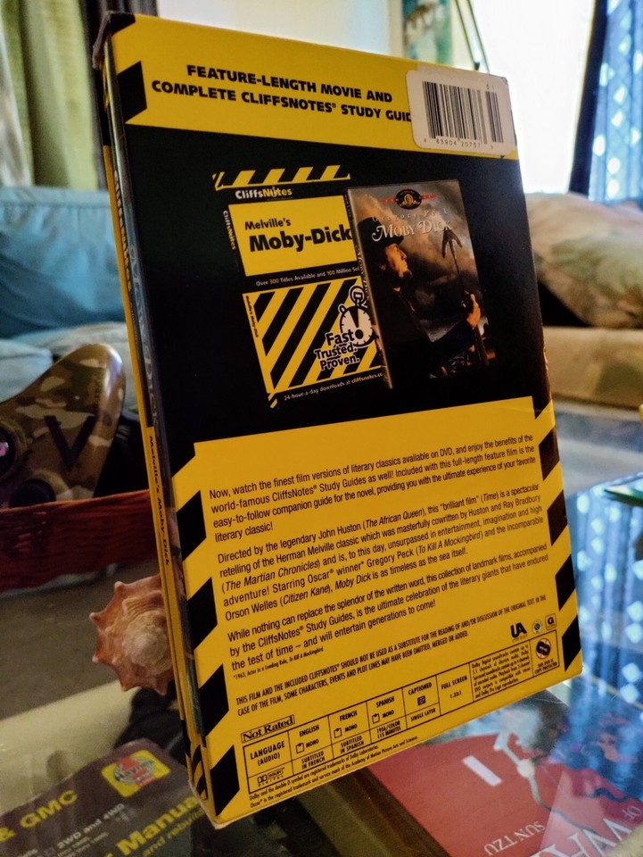 CLIFFSNOTES ULTIMATE STUDY GUIDE MOBY DICK BOOK AND DVD GREGORY PECK ...