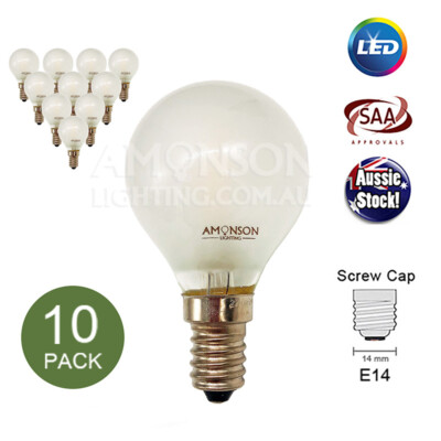 Amonson Lighting NEW LED Filament Bulb 4W E14 Screw Globe Milky G45 ...