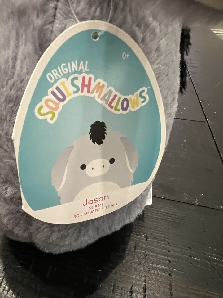 NWT Squishmallow Jason the Donkey 8 Inches Plush Fuzzy Fluffy Kellytoy ...