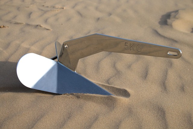 22 LB 10kg 316 Stainless Steel CQR Hinged Plow Style Mirror Polished ...