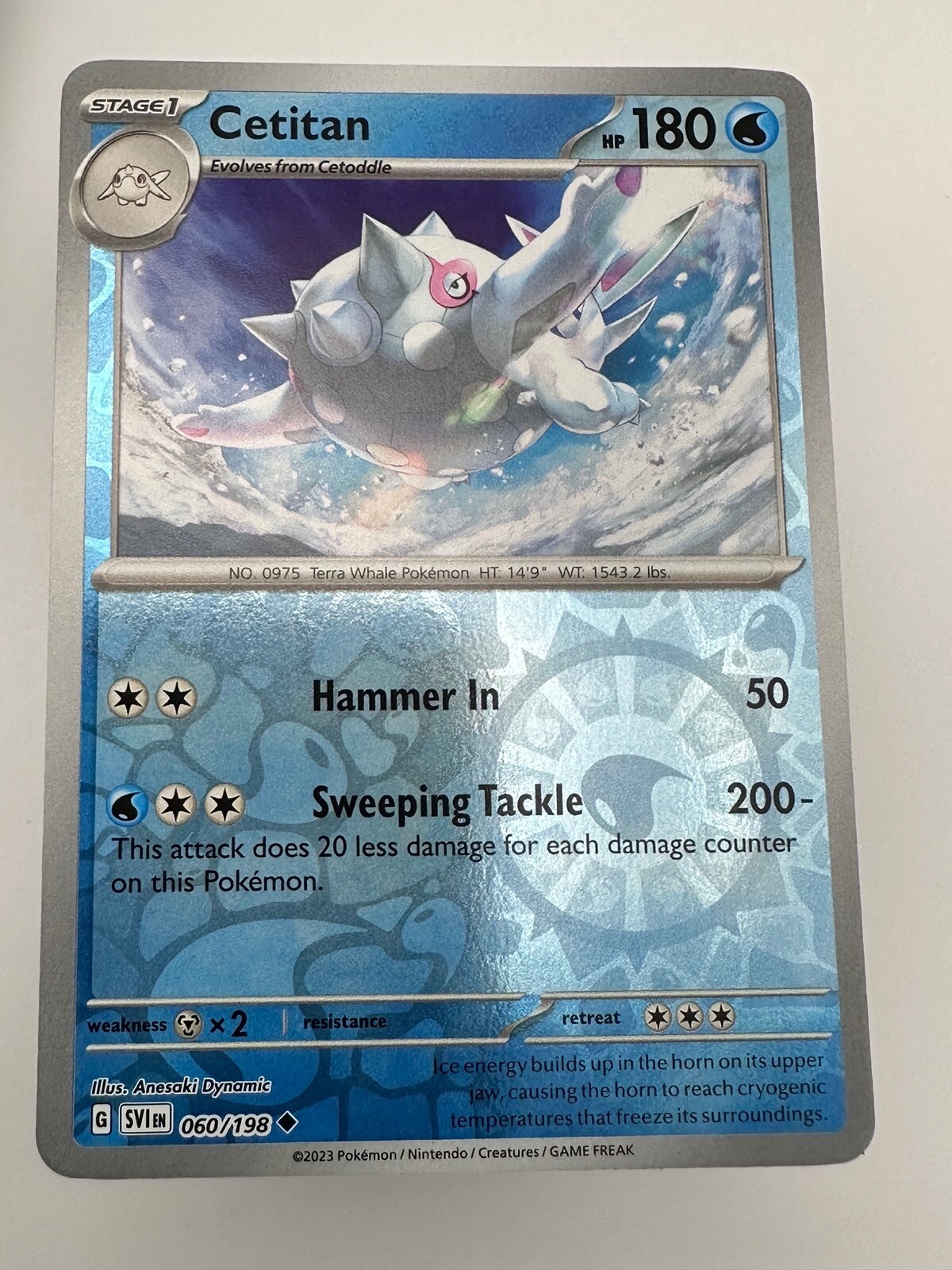 Pokemon TCG Card Scarlet & Violet 060/198 Reverse Holo Cetitan | eBay ...