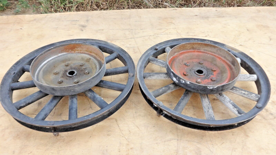 1926-1927 Ford Model T 21" Rear Wood Spoke Wheels Hubs Drums Original ...