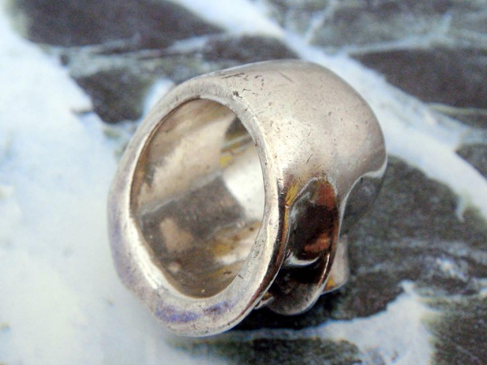 Starlingear Sterling Silver 925 Puncher Cigar Slickster Ring US Size 8. ...