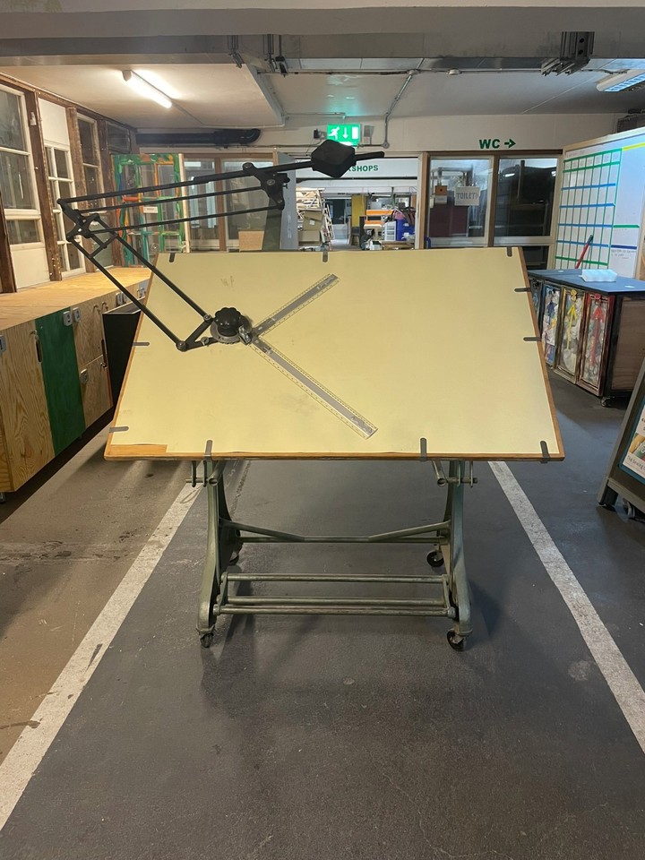 1950s Franz Kuhlmann Architect's Drafting Table | German | Cast-Iron ...