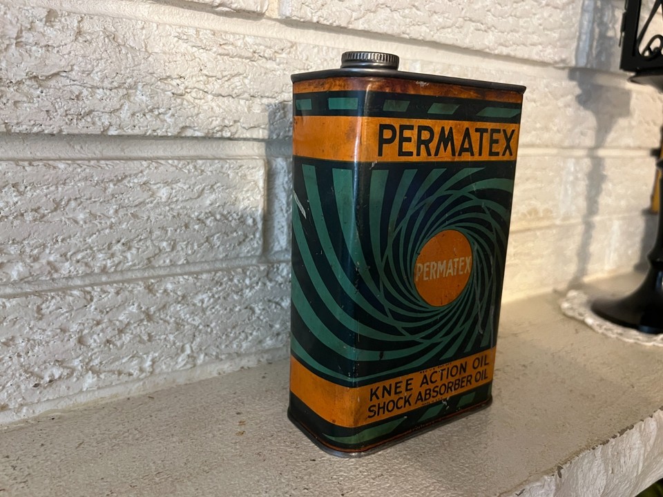 PERMATEX Knee Action Shock Oil Vintage Car Auto Gas Station Advertising ...