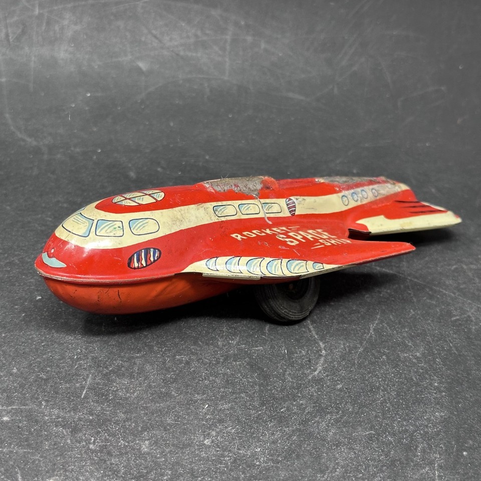 Space Rocket Space Ship 305 Automatic Toy Company 1950s Tin Toy ...