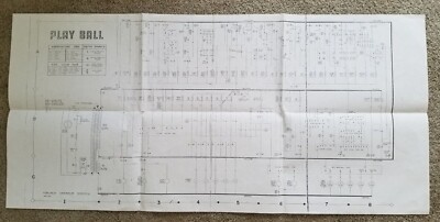 1965 Midway Play Ball Arcade Game Schematics Copy | eBay
