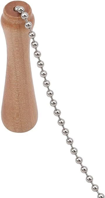 1Pc Light Wood Beaded Pull Chain Extension with Connector Wooden ...