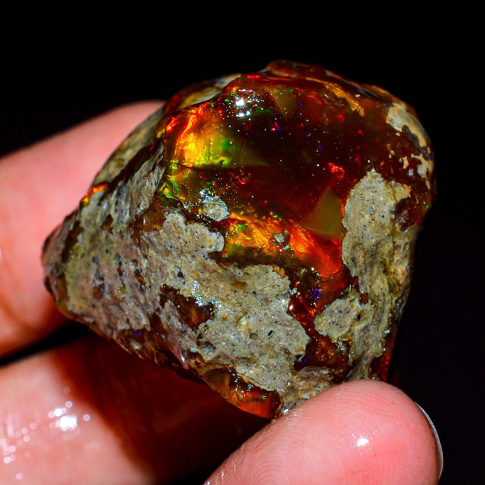 Opal Rough, Ethiopian Opal Raw, Loose Gemstone Oil Opal Rough Wt 112 ...