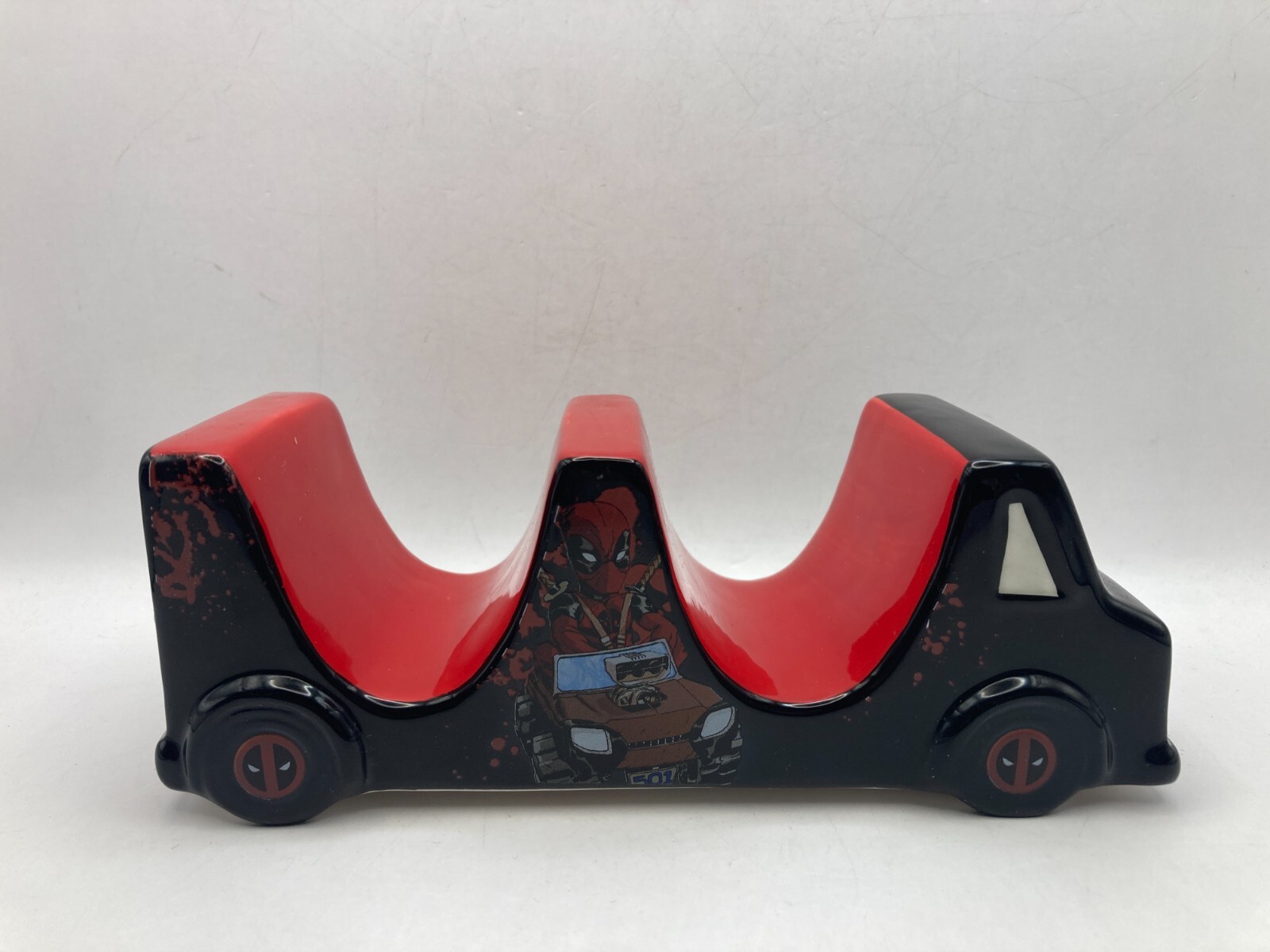 Deadpool Ceramic Black Red Taco Holder Tray - Marvel | eBay