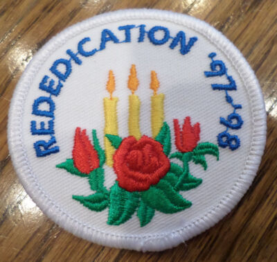 Girl Scouts Vintage Uniform Patch Rededication 1997-1998 Roses Candles ...