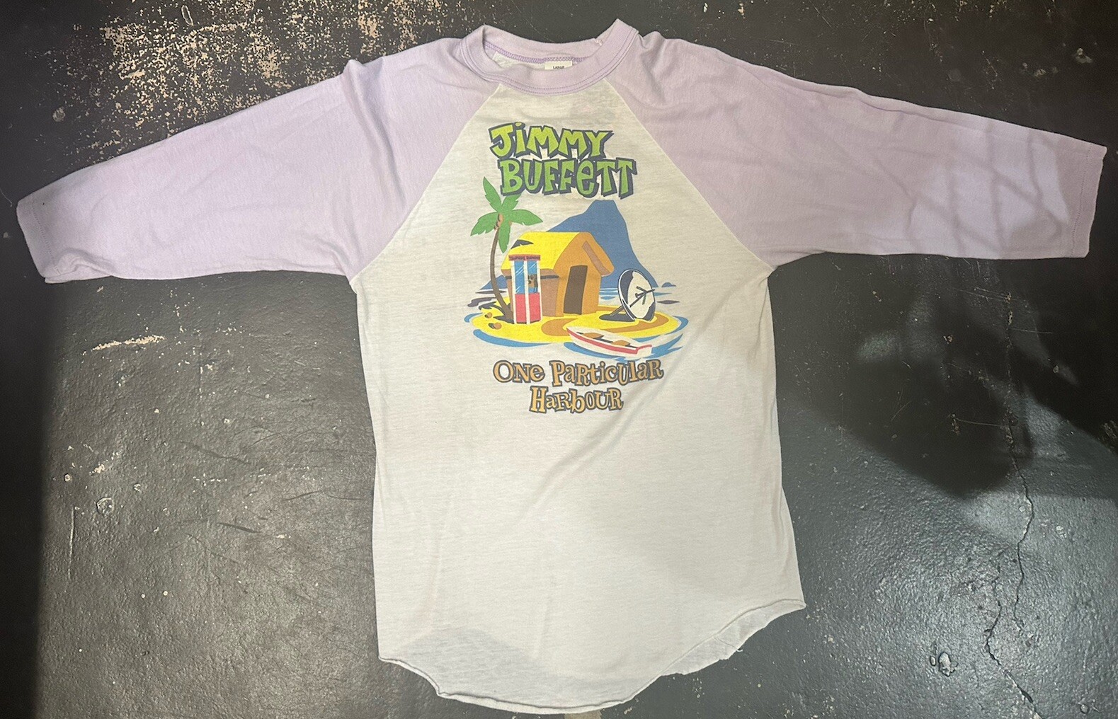 Vintage Jimmy Buffett 80s Double Side Graphic Rayban … - Gem